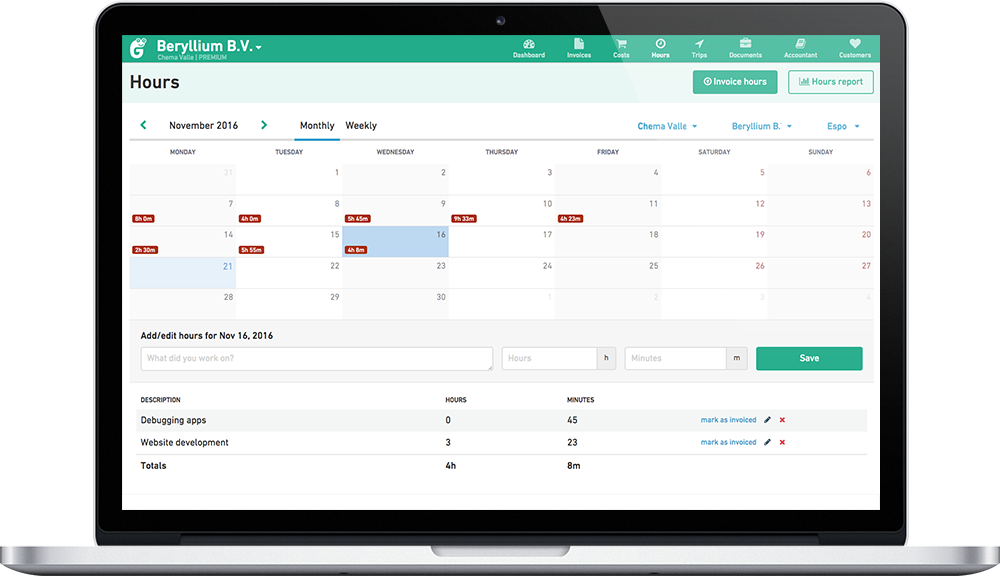 Uren & project management - Gekko